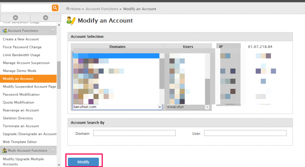 whm控制台(cpanel)-管理帳號教學 – unethost無限空間虛擬主機 技術分享部落格
